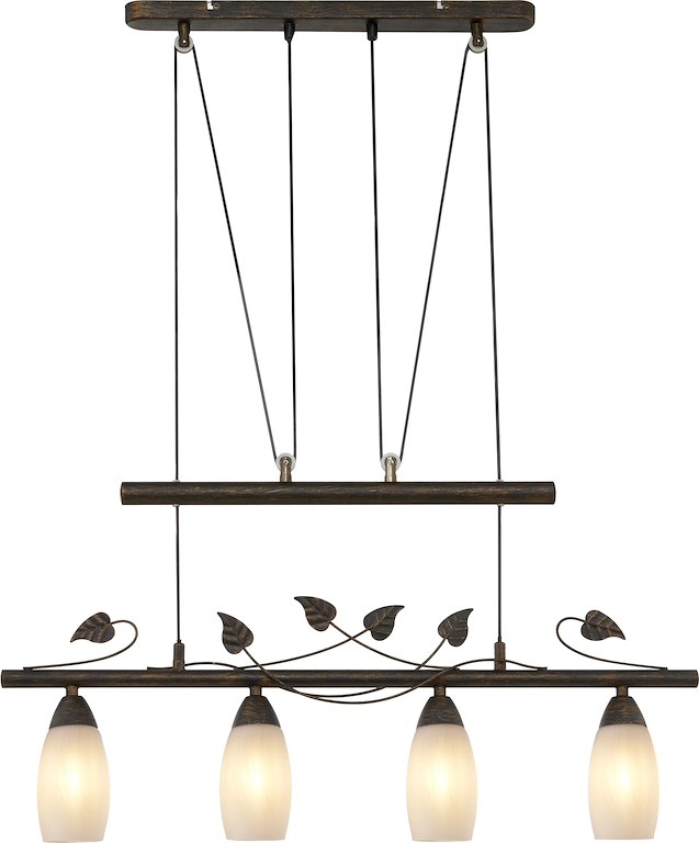 VENEZIA – VISEĆA LAMPA – METAL BOJE RĐE – STAKLO, OPTIKA ALABASTERA – 30800423X