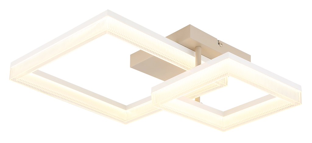 ZARA – Plafonska lampa – metalna mat boje peska – plastična bela – 48047D