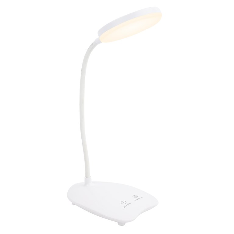 ZOE – stona lampa, bela, dimabilna, flexarm, USB-C kabl – bez adaptera, 13x10x40cm 3W/300lm/ 3000-6000K – 722060