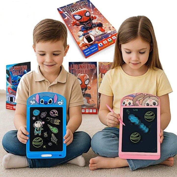LCD Tablet Piši–Briši za decu – Spiderman / Labubu / Stitch – edukativna digitalna tabla