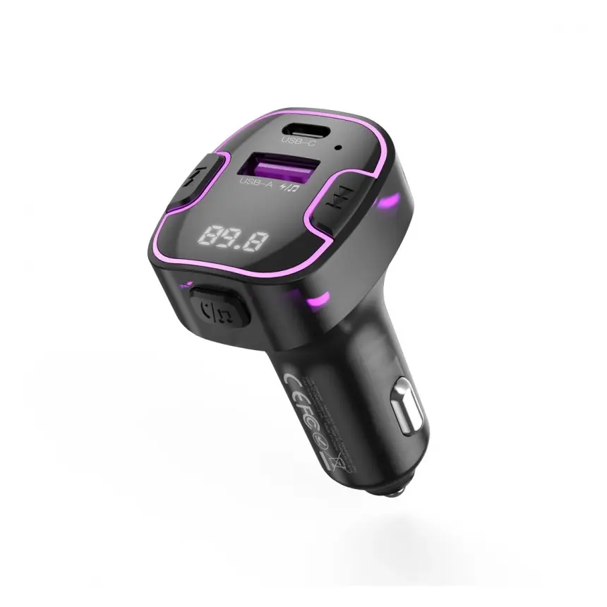 FM TRANSMITTER SA PUNJAČEM ZA AUTO XO XO-BCC12 FM BLUETOOTH MP3 PLAY USB-A + USB-C *MD *SR