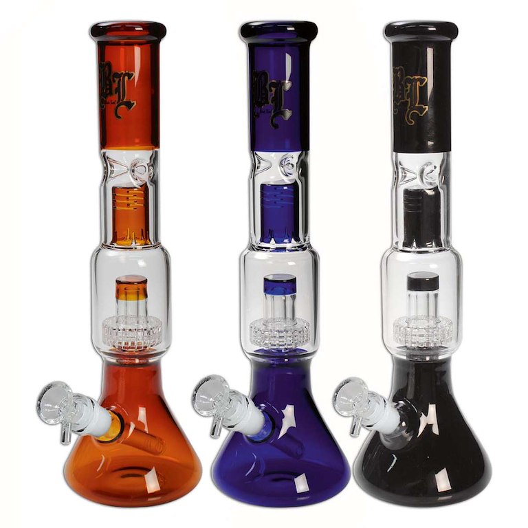 Black Leaf – stakleni Multi-Level-Bong H:375mm