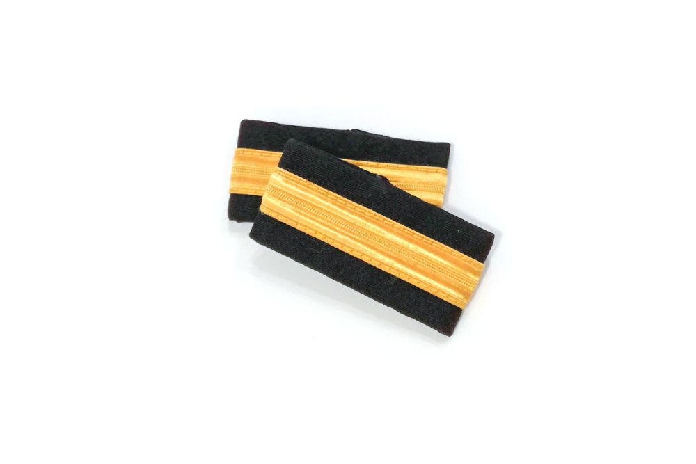 1 Bar Gold Pilot Epaulettes - E1BG