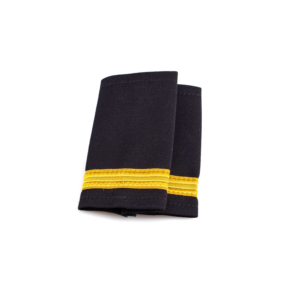 1 Bar Gold Pilot Epaulettes LONG - EL1BG