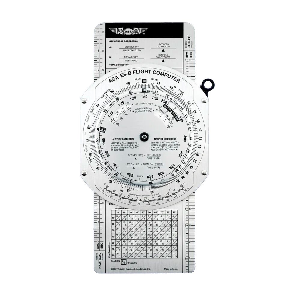 ASA - E6B Flight Computer Aluminum - ASA-E6B
