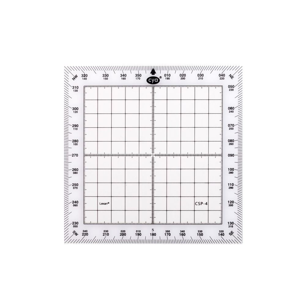 CYA - CSP-4 - Square Protractor with white border