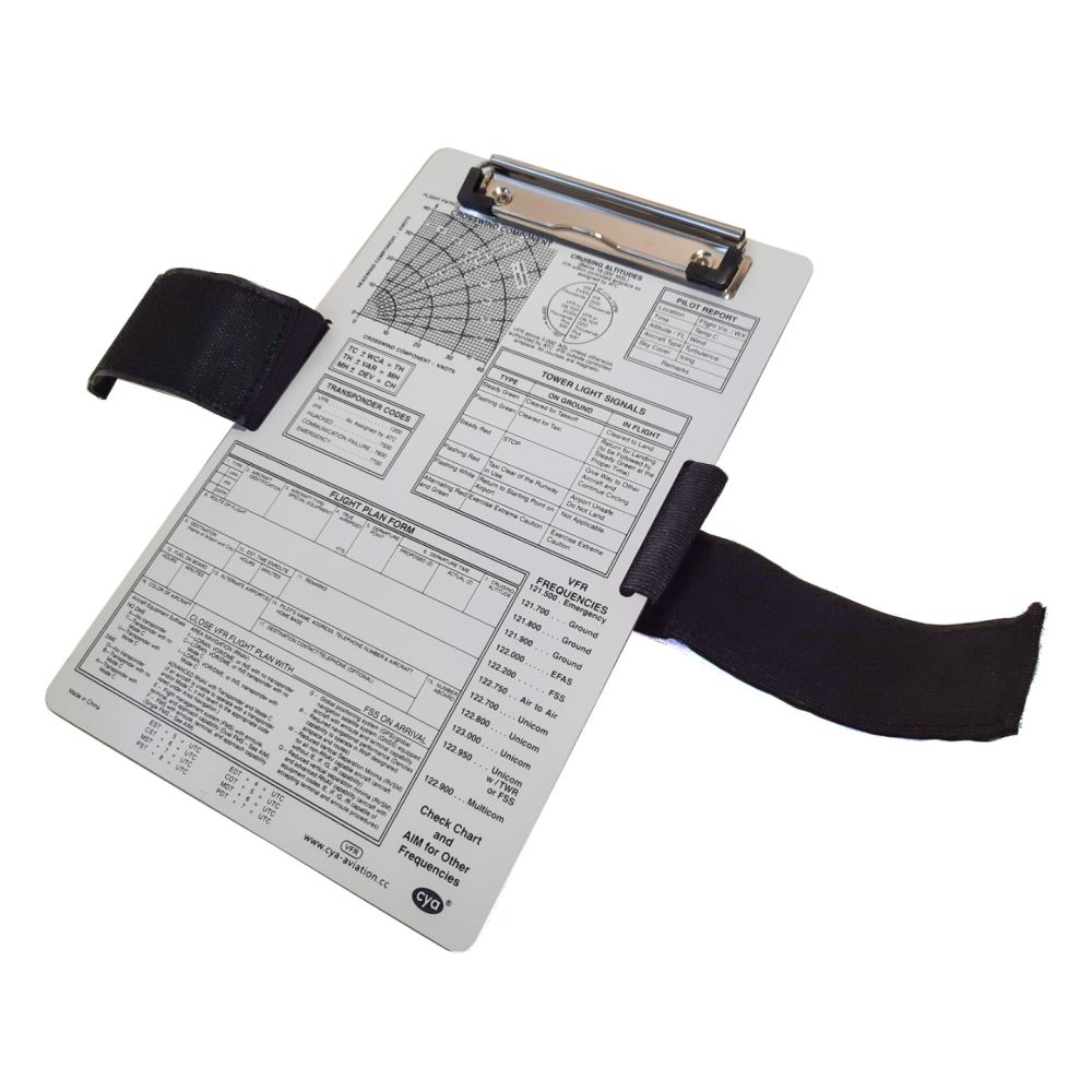 CYA - Pilot Kneeboard VFR with elastic strap