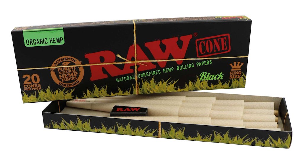 RAW BLACK ORGANIC CONES KS – 20 kom