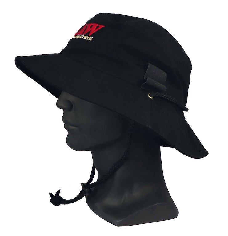 ROLLING PAPERS x RAW BUCKET HAT – black
