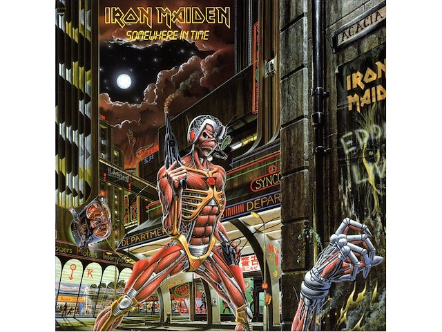 LP IRON MAIDEN - Somewhere in Time (1986) USA PERFEKTNA