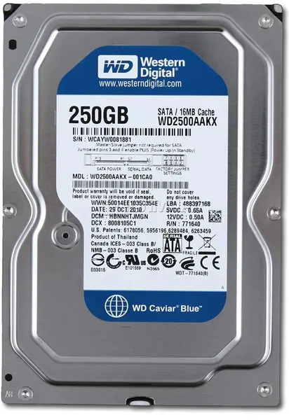 Western Digital Hard Disk Za Desktop Računare 250GB Blue WD2500AAKX