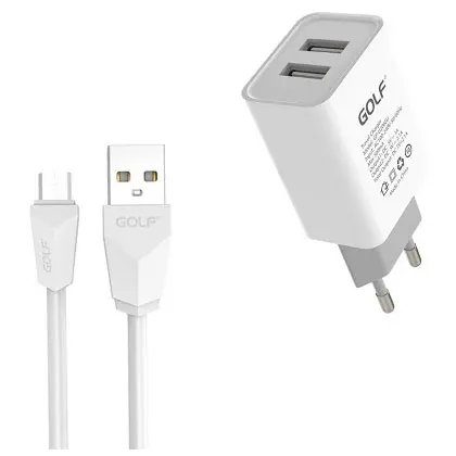 Golf GF-U206 kućni USB punjač sa micro-USB kablom