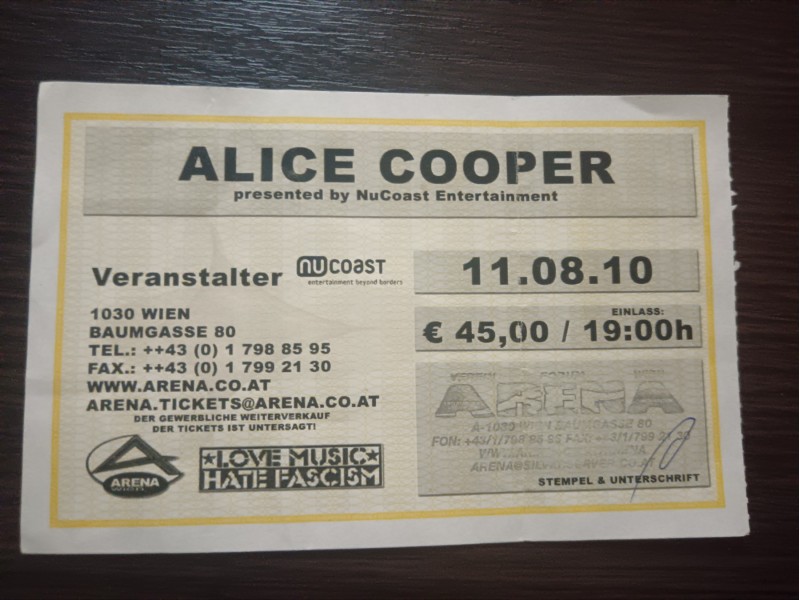 Alice Cooper koncert u Beču 11. 8.2010