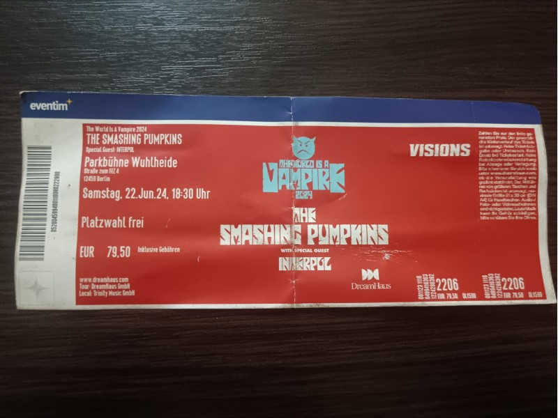 The Smashing Pumpkins koncert u Berlinu 22.6.2024