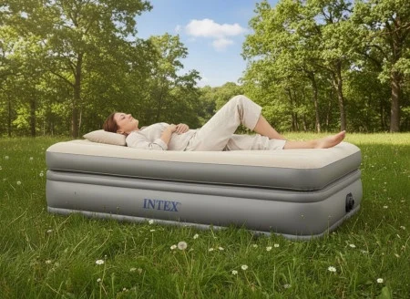 Intex twin comfort elevated airbed w/ fiber-tech rp 99x191x51cm ( 64162ND )