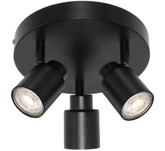 Crna spot lampa sa 3 GU10 grla Bez sijalica Osram Primal PL
