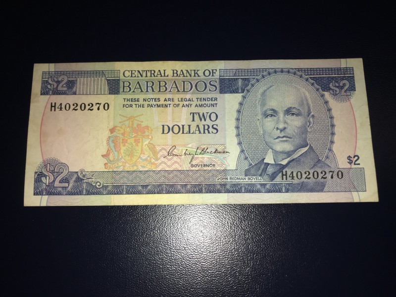 BARBADOS 2 DOLARA.