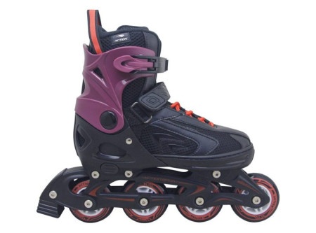 Roler pw126b-10 black/warm red alu s(33-36) abec5 pu action 2021 ( 3090234 )