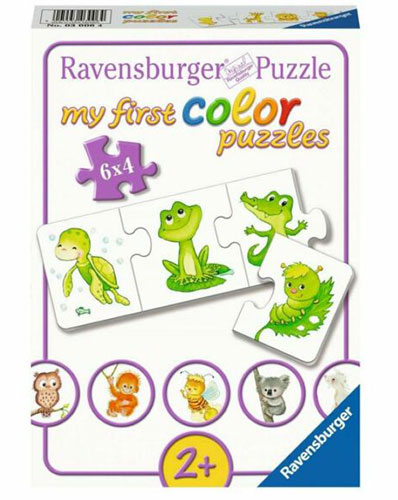 Puzzle za najmlađe Životinje i boje 6x4 delova My First Color Puzzles Ravensburger 03006