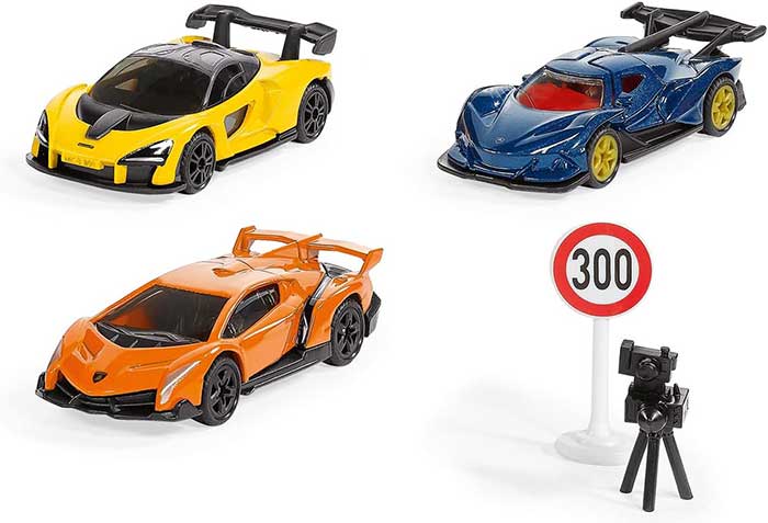 SIKU Igračke Automobilčići za decu - Set super automobili Lamborghini Veneno, Apollo I.E. i McLaren Senna 6328