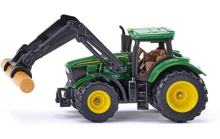SIKU Igračka Traktor John Deere 6215R sa hvataljkom za balvane 1540