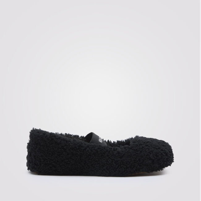 Moon Boot Shearling Black Ballerinas