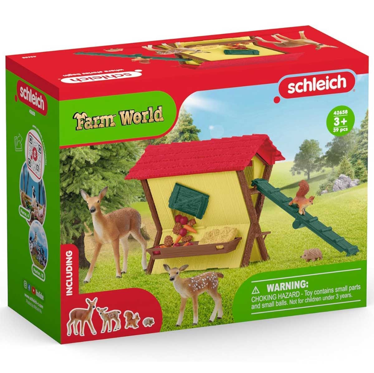 Schleich® Figure Divlje životinje - Hranilište za šumske životinje 42658