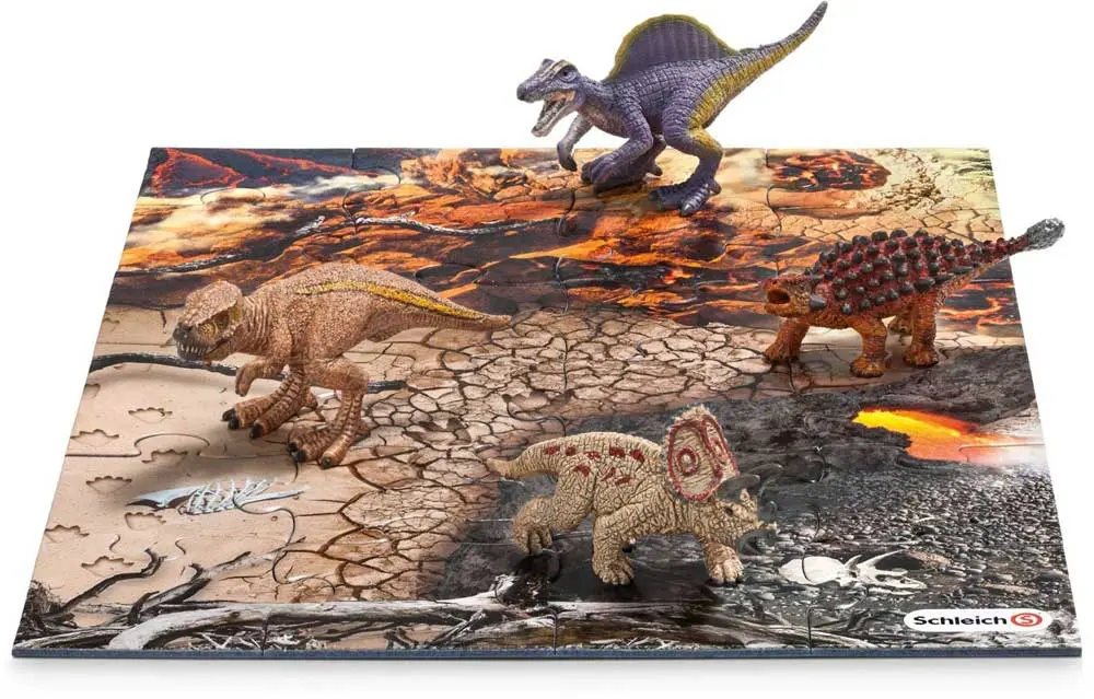 Schleich Figurice Dinosaurusi 4 kom. na puzzle podlozi 42212