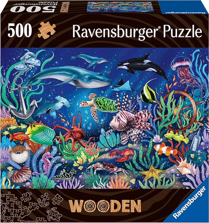 Drvene puzzle slagalica 500 delova za decu i odrasle Ispod mora Ravensburger 17515