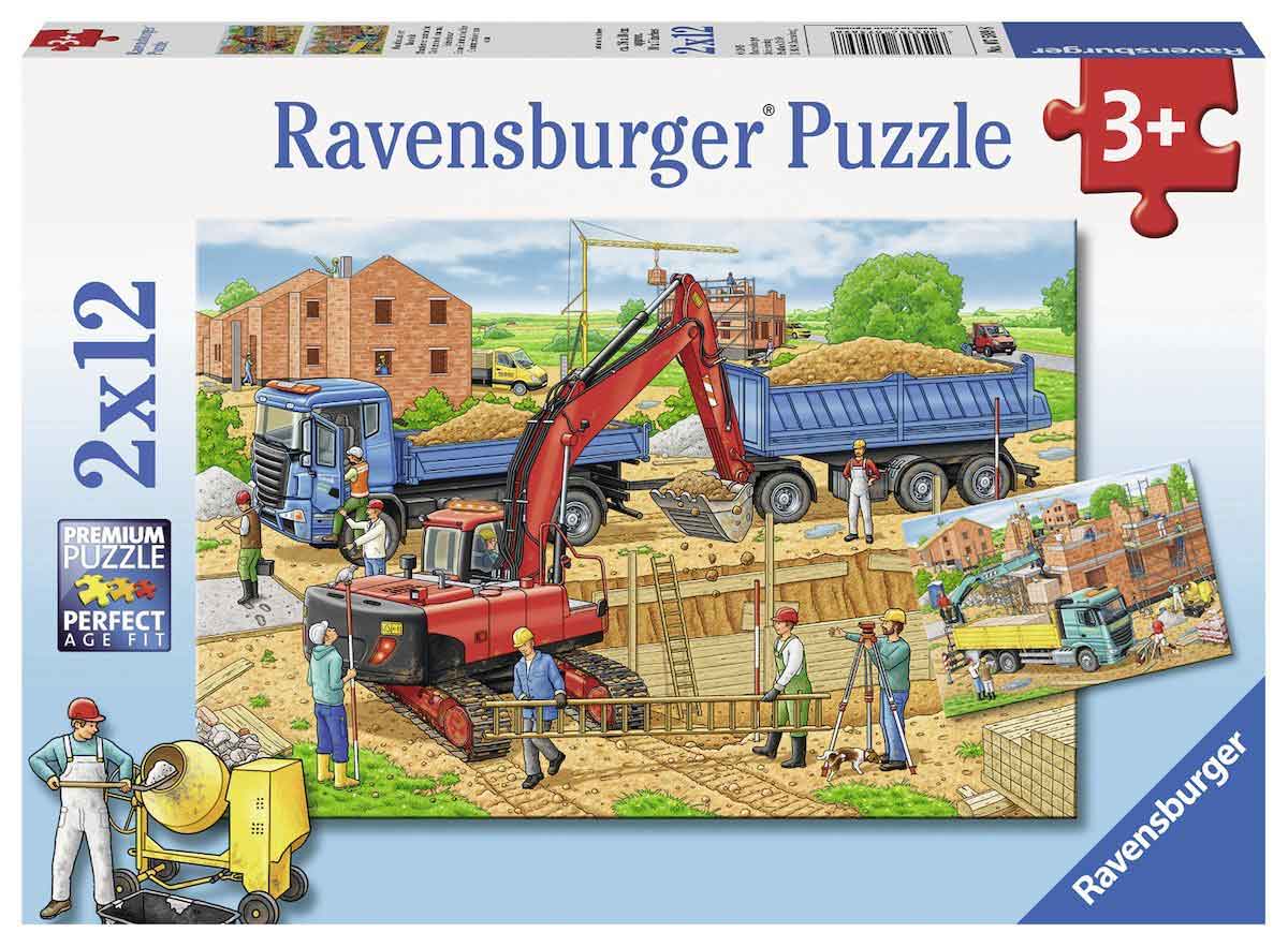 Ravensburger puzzle Dečije puzle - 2x12 - Busy Construction Site 2x12 delova RA07589