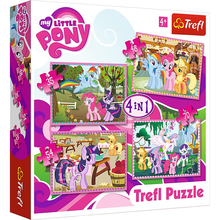 Trefl puzzle 4-u-1 My Little Pony 4 slagalice