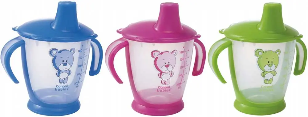 Canpol Non-spill čaša sa ručkama Teddy Friend 180ml 31/500