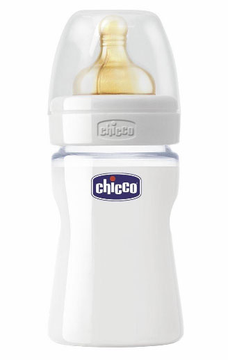 Chicco Staklena flašica sa kaučuk cuclom 150ml 00060040000000