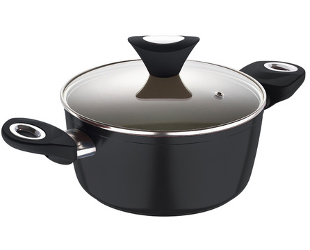 Bergner Keramička šerpa sa poklopcem 5l Allure Black BG-6624