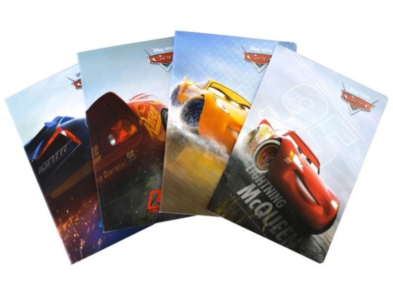 Male sveske u široke linije 10 komada - Disney Cars