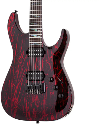 Schecter C-1 Silver Mountain Blood Moon električna gitara