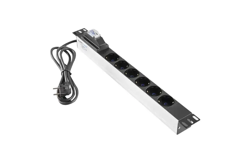 220V razvodni PDU panel 19/1U sa 6 utičnih mesta,kabl 2.5m Mirsan MR.PRZ6S.SC