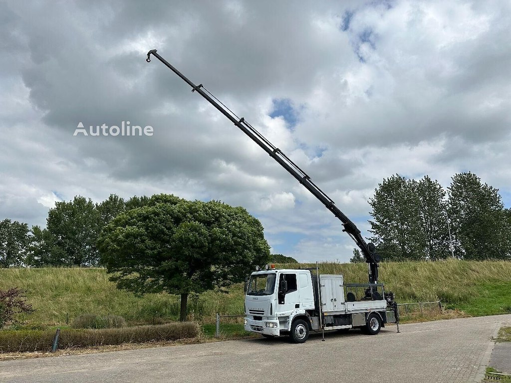 IVECO EuroCargo 120 Hiab 099 Hiduo remote - manual kamion s ravnom platformom