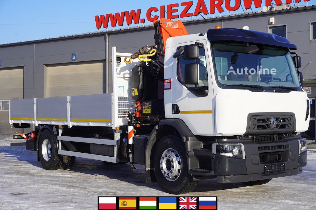 Renault C280 DTI 8 / HDS Fassi F135A.22 / remote control / Rotator / Fla kamion s ravnom platformom