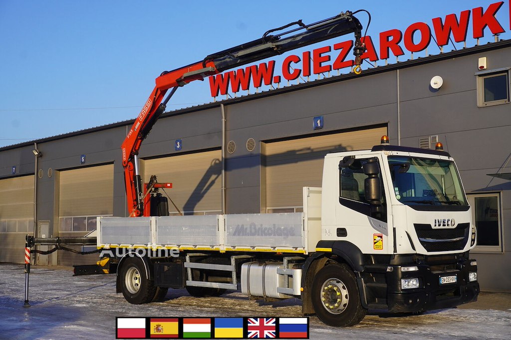 IVECO Stralis 19.310 4x2 E6 / 100 tho. kilometers! / FASSI F135A.0.22 kamion s ravnom platformom
