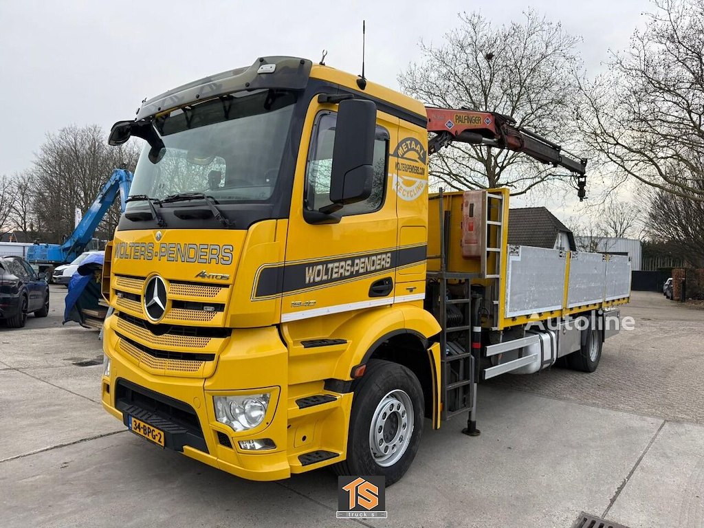 Mercedes-Benz ANTOS EURO 6 - AUTOMATIC - KRAN/CRANE/KRAAN PALFINGER PK 9501 + kamion s ravnom platformom