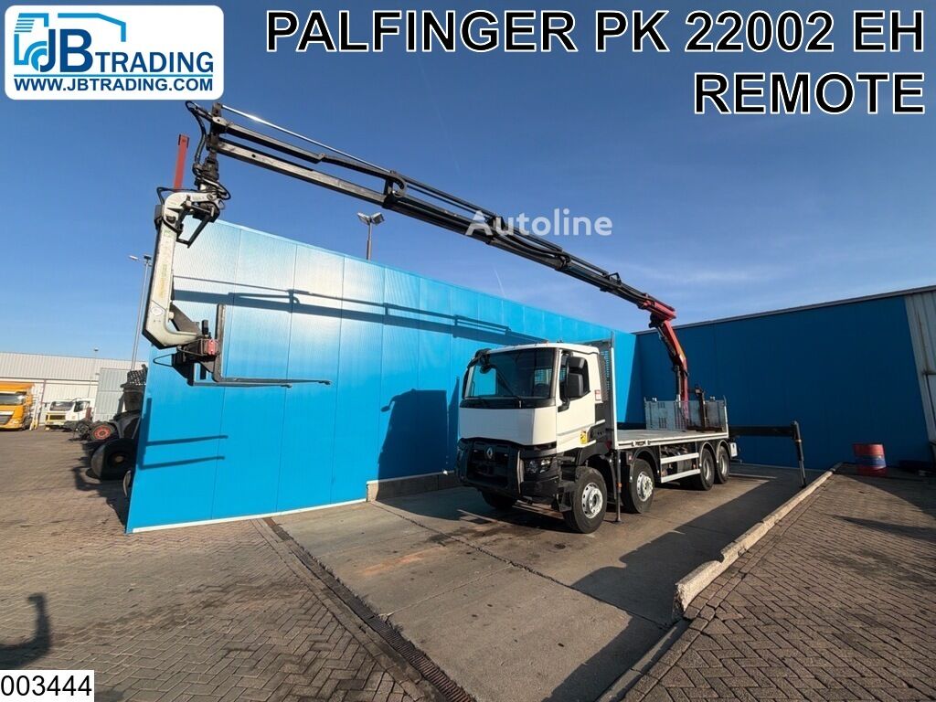 Renault C 430 8x4, EURO 6, Palfinger, Remote kamion s ravnom platformom