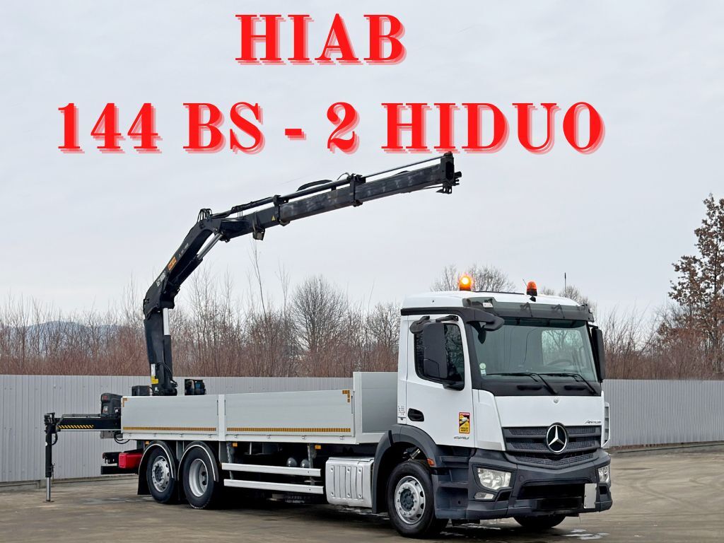 Mercedes-Benz ANTOS 2540* HIAB 144 BS - 2 HIDUO /FUNK kamion s ravnom platformom