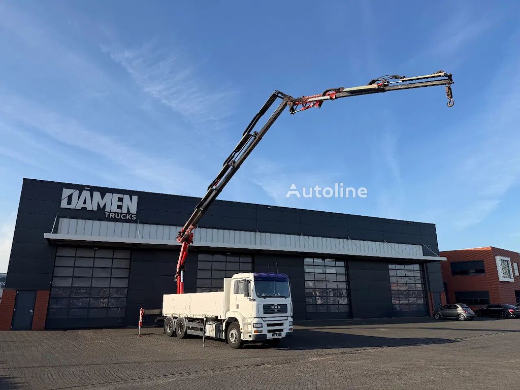 MAN TGA 26.360 6x4 FASSI F 250 A 25 + JIB kamion s ravnom platformom