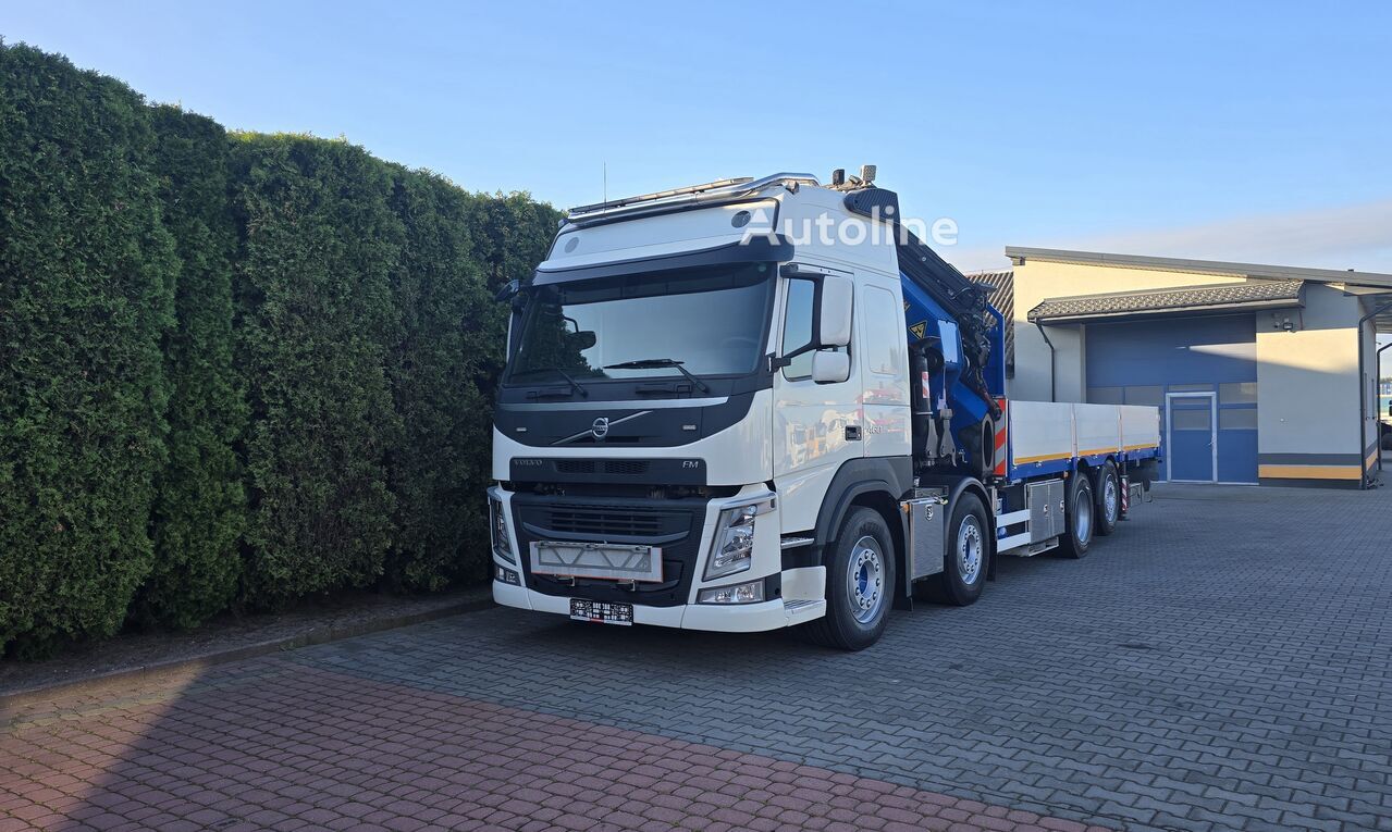 Volvo FM 460 - Flatbed truck + crane kamion s ravnom platformom