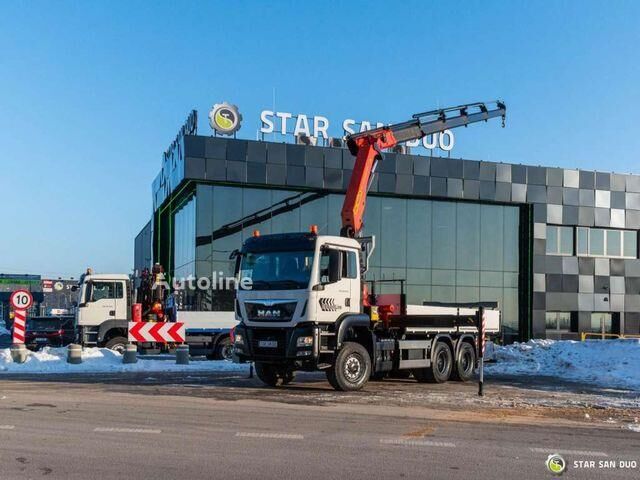 MAN TGS 26.400 6x6 PALFINGER PK 33002 EH Crane kamion s ravnom platformom
