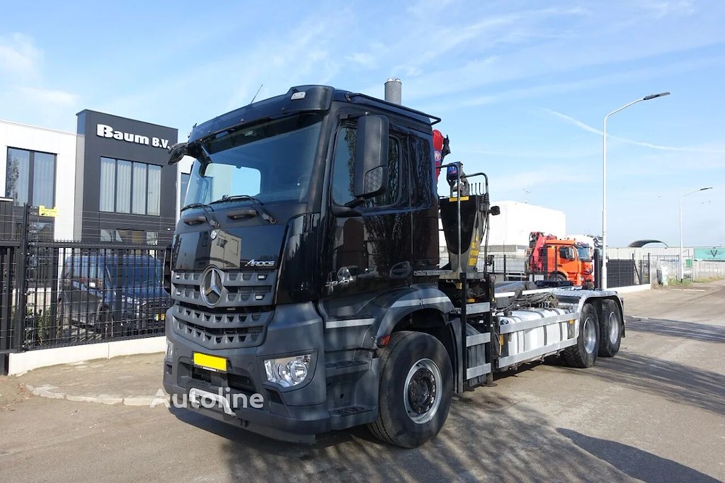 Mercedes-Benz AROCS 2840 6X4 EURO 6 / HAAKSYSTEEM / HMF 1444 Z2 KRAAN / HOLLAN kamion rol kiper