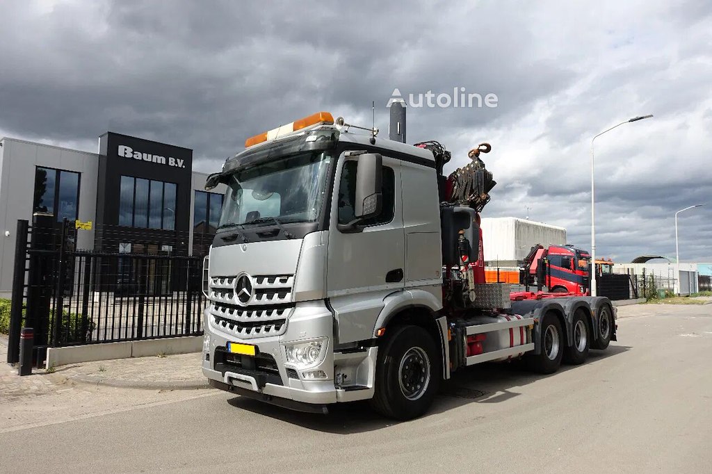 Mercedes-Benz AROCS 3248 8X4 TRIDEM / HAAKSYSTEEM + FASSI F365RA KRAAN / 36,5 kamion rol kiper