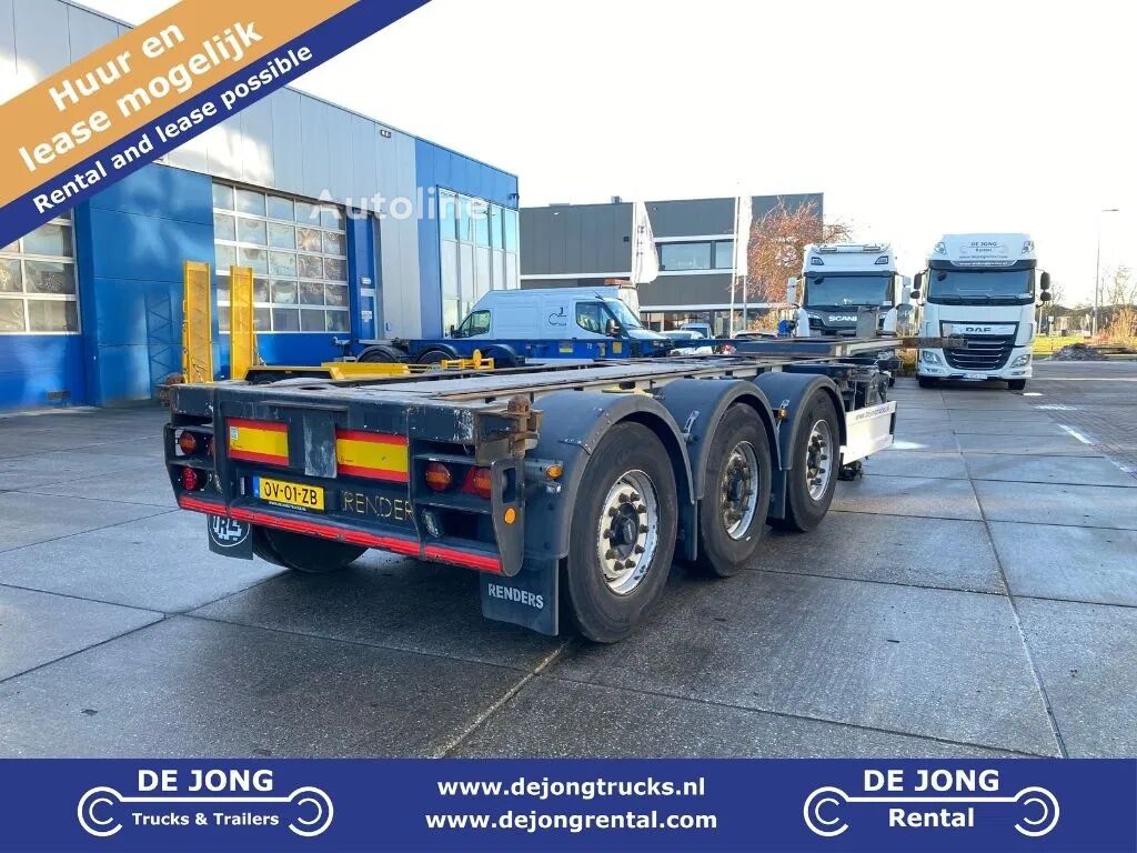 Renders Euro 800 3DFCST / Container Chassis / 45FT / 1x Lift Axle / 2x E poluprikolica za prevoz kontejnera