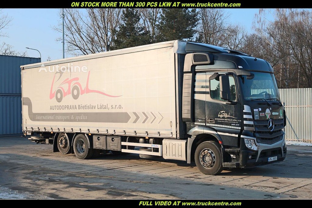 Mercedes-Benz ACTROS 2540, 6x2, EURO 6, 23 PALLETS, TAIL LIFT kamion sa klizna zavesa cerada